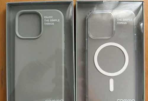Чехлы commo iPhone 14 pro max серый и прозрачный
