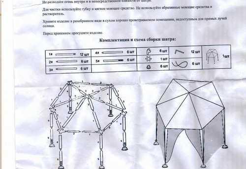 Палатка кемпинговая Шатер шестигранный