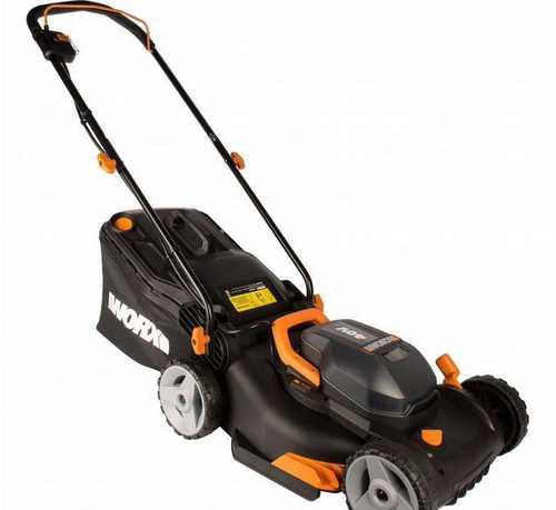 Аккумуляторная газонокосилка worx WG743E