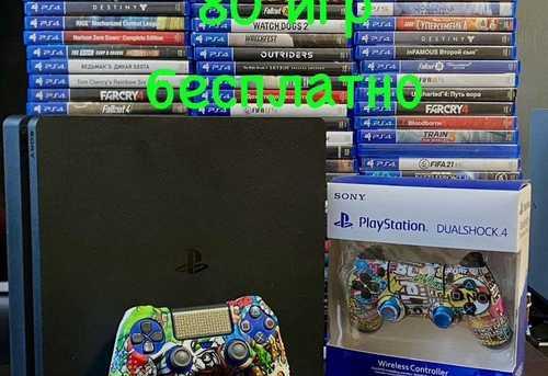 Sony playstation 4 + 80 игр