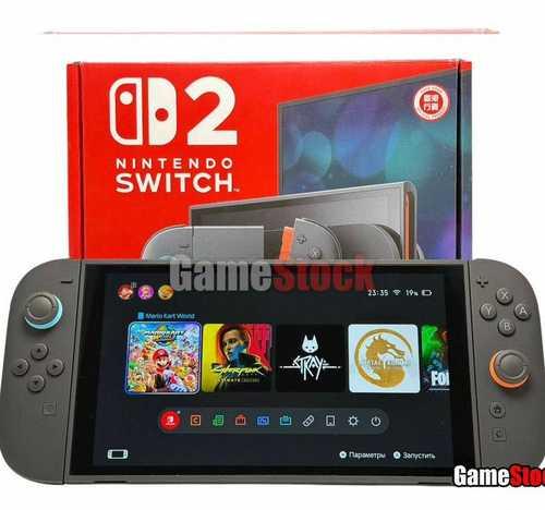 Nintendo Switch 2 (цвет черный) Б/У SN: HAE10348287582   Mario Kart World