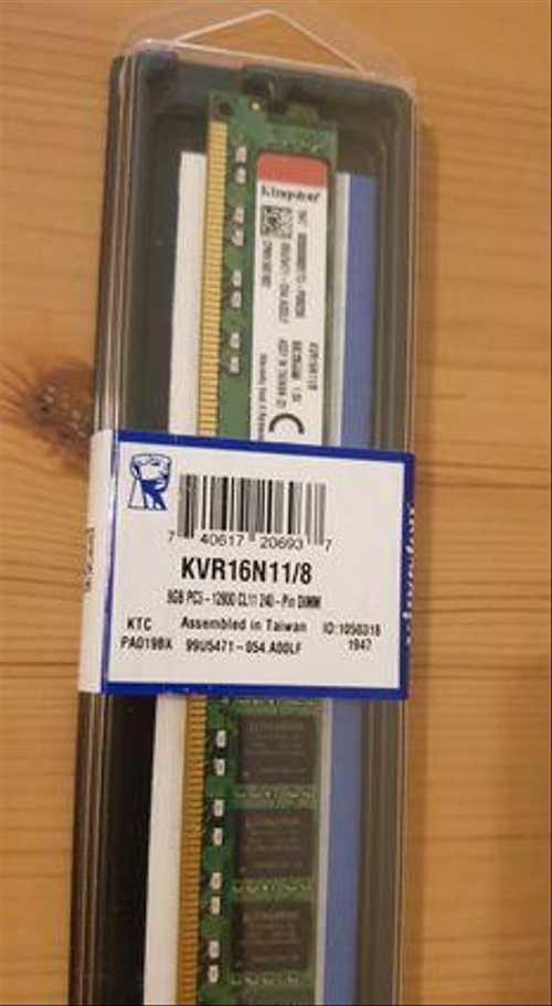 Kingston kvr16n11/8 8gb pc3-12800