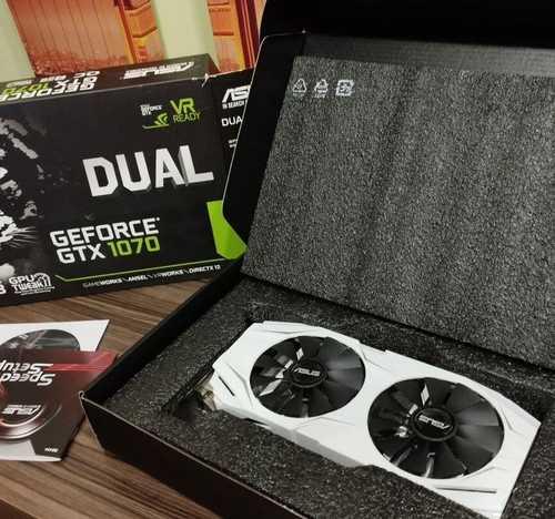 Видеокарта Asus GTX 1070 Dual OC 8 gb