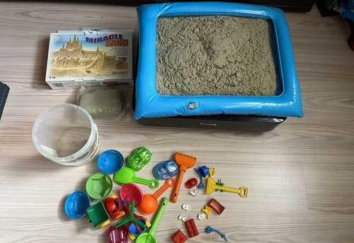 Надувная песочница с кинетическим песком