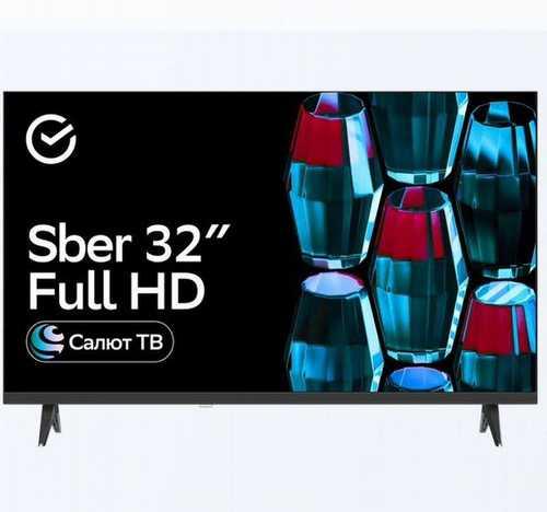 Телевизор 32" Sber SDX-32F2139. Новый