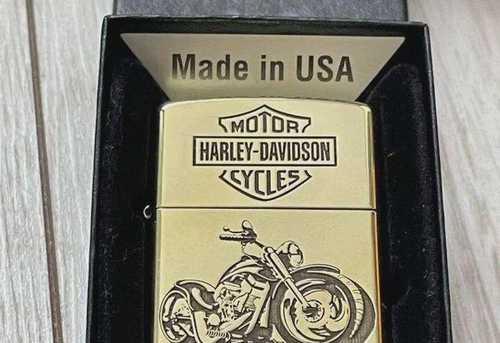 Зажигалка zippo с гравировкой Harley-Davidson Moto