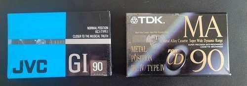 Магнитофонные кассеты новые JVC, TDK, Sony