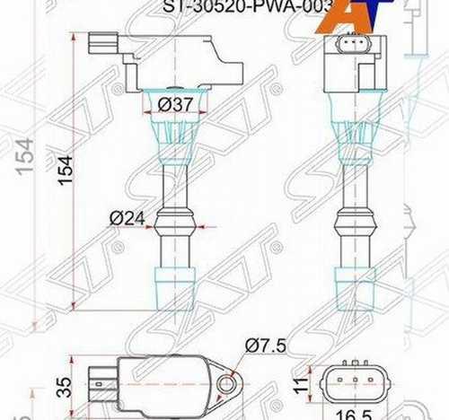 Катушка зажигания FR honda civic 06-12/FIT/jazz