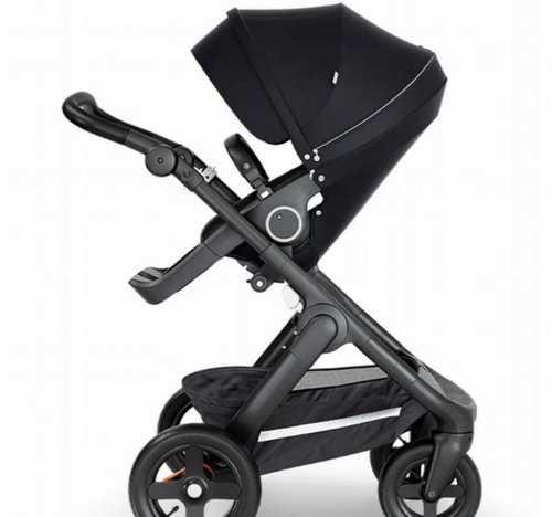 Коляска stokke trailz 2 в 1 стокке на черной раме