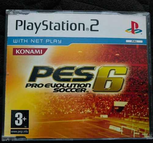 Диск на ps2 Pro evolution soccer 6