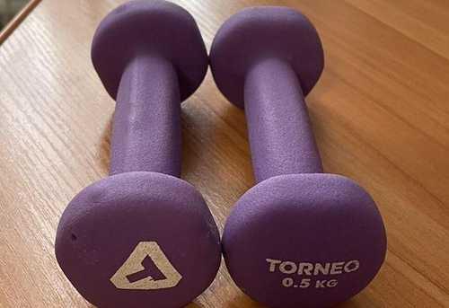 Гантели torneo 0,5 кг 2 шт