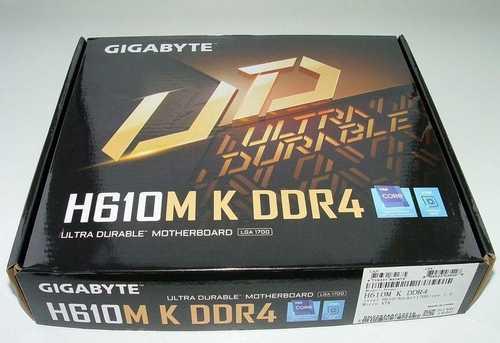 Gigabyte H610M K DDR4 LGA1700 mATX Новая, гарантия