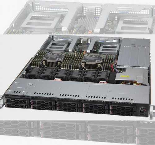 Сервер Supermicro SYS-120C-TN10R 10x2.5 nvme