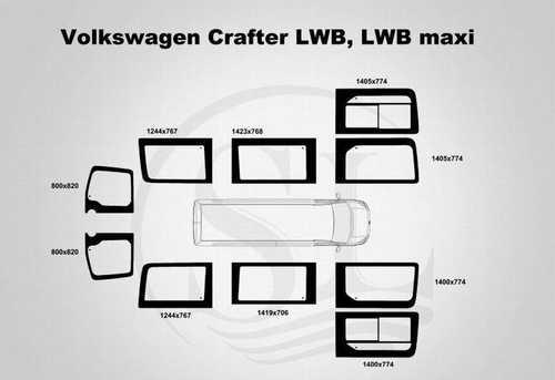 Volkswagen Crafter стекло панорамное/с форточкой