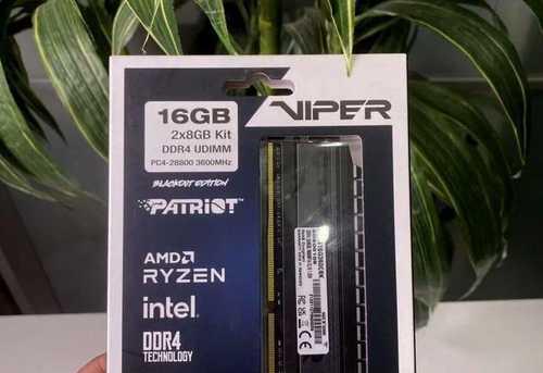 Оперативная память ddr4 16gb patriot viper 3600Mhz