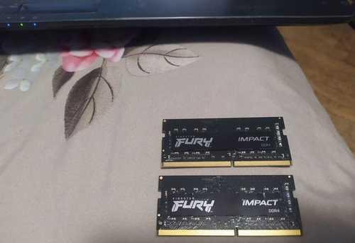 Для ноутбука DDR4 Kingston fury Impact 2*16 32гб