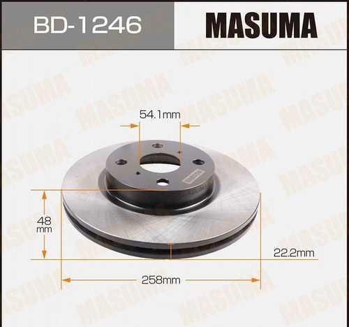 Диск тормозной Masuma BD-1246