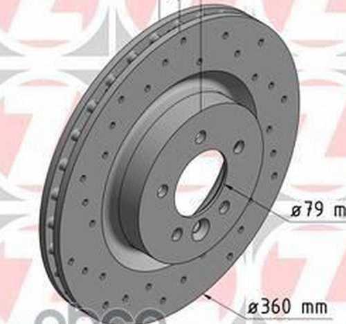 Диск тормозной перед Zimmermann 09887731