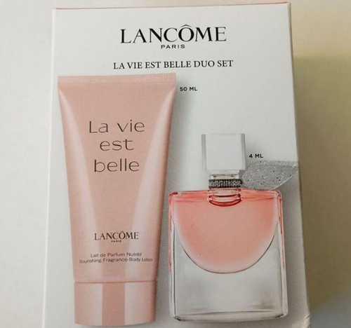 Lancome духи+ крем La Vie Est Belle Duo Set новый