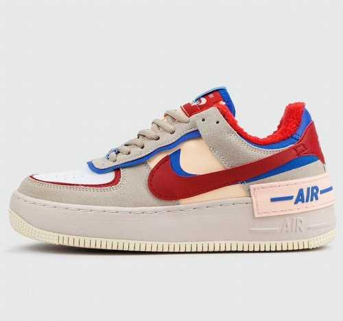 Кроссовки Nike Air Force 1 Shadow with Fur Gr.Red