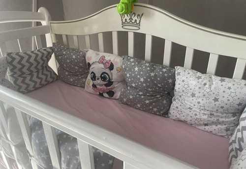 Бортики в детскую кроватку+кокон+одеялко(комплект)