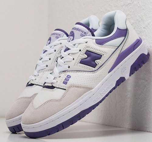 Кроссовки NEW balance 550 white prism purple