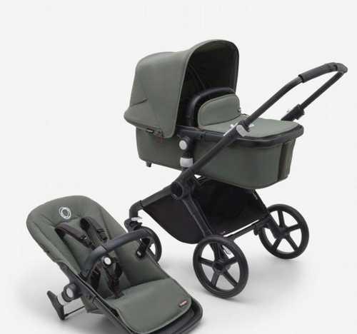 Bugaboo fox cub 2/1, шасси Black, Forest Green