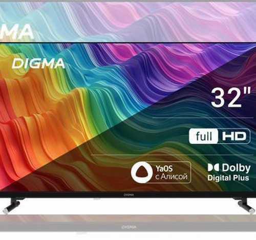 Телевизор Digma DM-LED32SBB33, черный