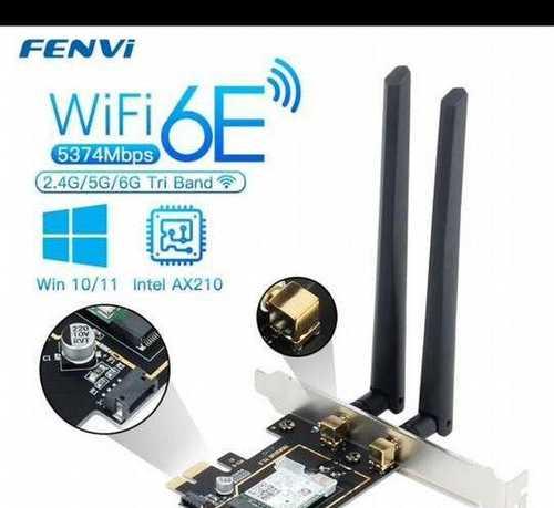 Новый сетевой адаптер Fenvi WiFi 6e AXE3000 pci-e