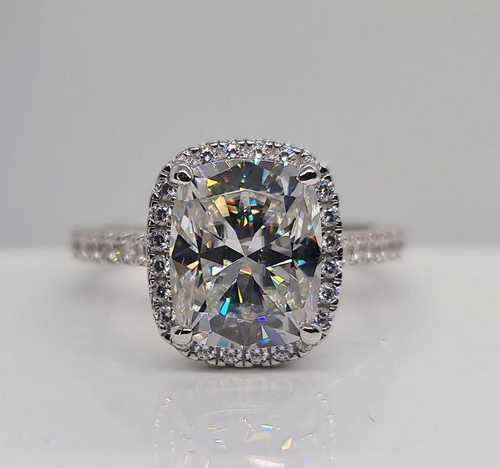 Кольцо с бриллиантом(муассанитом) 4ct