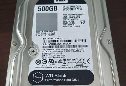 Жесткий диск 3.5" WD Black 500 Гб