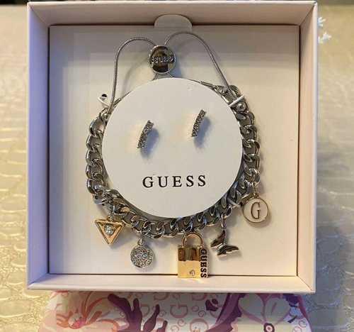 Комплект бижутерии Guess браслет и серьги оригинал