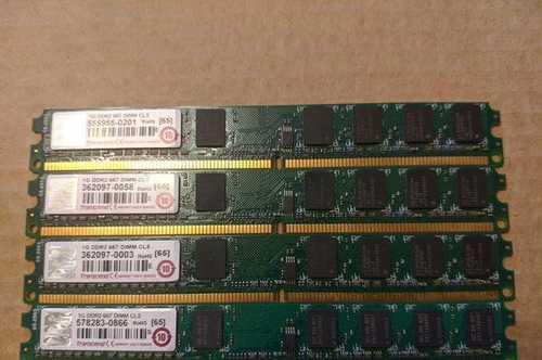 Transcend DDR2 1Gb PC5300 667MHz 4 Гб