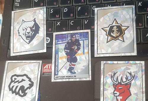 Кхл Наклейки (panini) карточки
