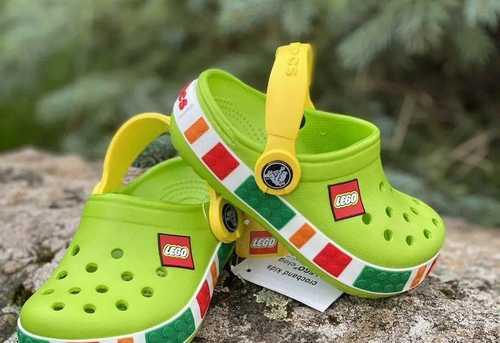 Сабо Crocs Lego салатовые