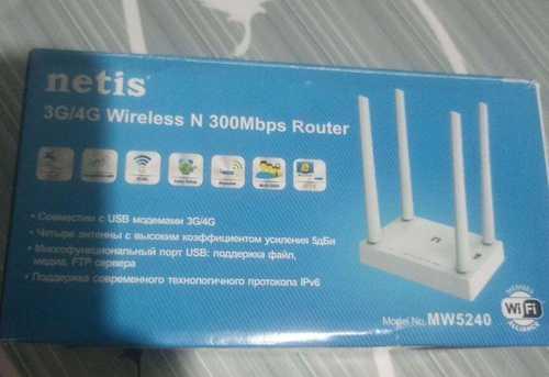 Wifi роутер netis 3/4G 300Mbps MW5240
