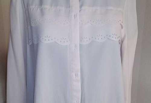 Рубашка-блузка с перфорацией и рюшами ASOS