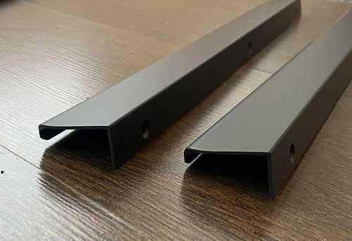 Ручка-профиль для мебели, черная, 450 мм