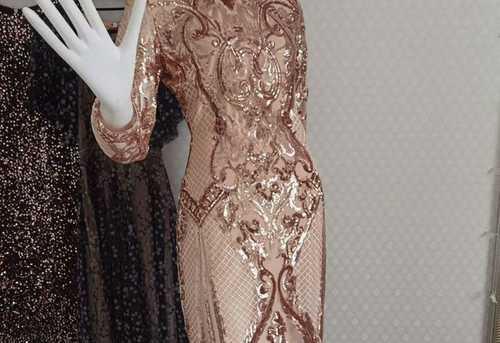Платье золотое вышивка шитье в стиле Herve Ledger