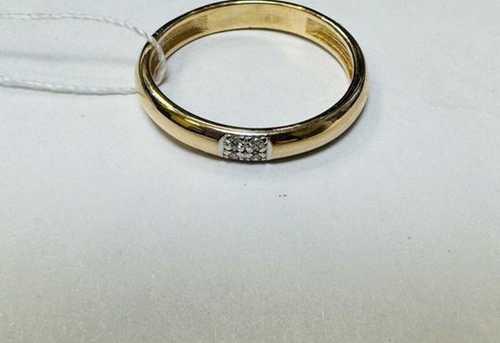 Золотое кольцо с бриллиантами р17 (16750)