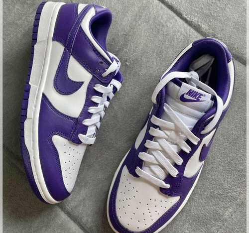 Кроссовки Nike Dunk low Champion Purple оригинал