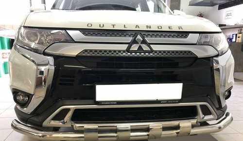 Mitsubishi Outlander 2019 Защита переднего бампера