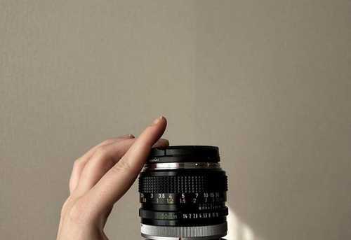Объектив canon lens FD 50mm 1:1.4