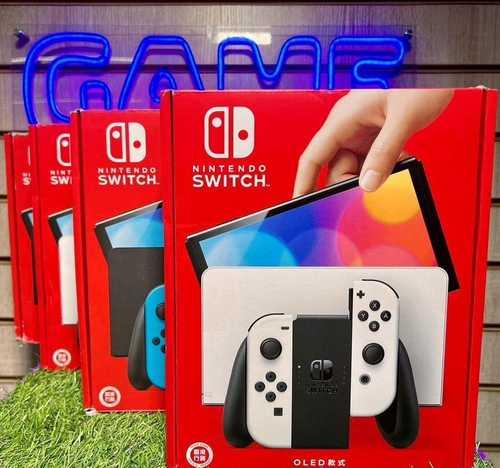 Nintendo switch Oled прошитая чипом новая