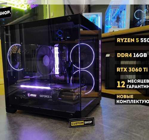 Новый Игровой пк R5 5500  RTX 3060 Ti