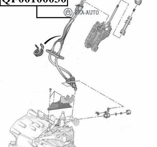 Quattro freni QF00100030 Трос переключения кпп