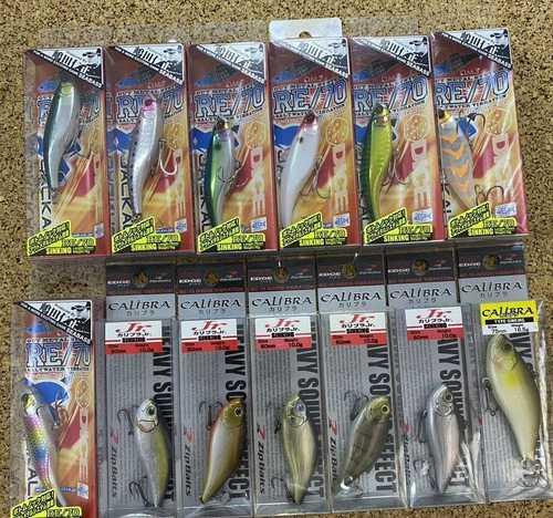 Воблер jackall RE/70;zipbaits calibra JR