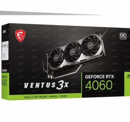 MSI Видеокарта GeForce RTX 4060 ventus 3X OC 8 гб