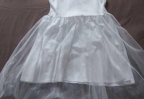 Нарядное платье для девочки 128 134 белое