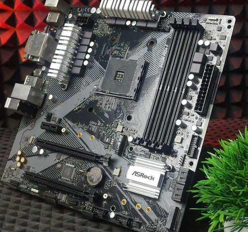 Материнская плата b450m pro4-f asrock, am4, дефект